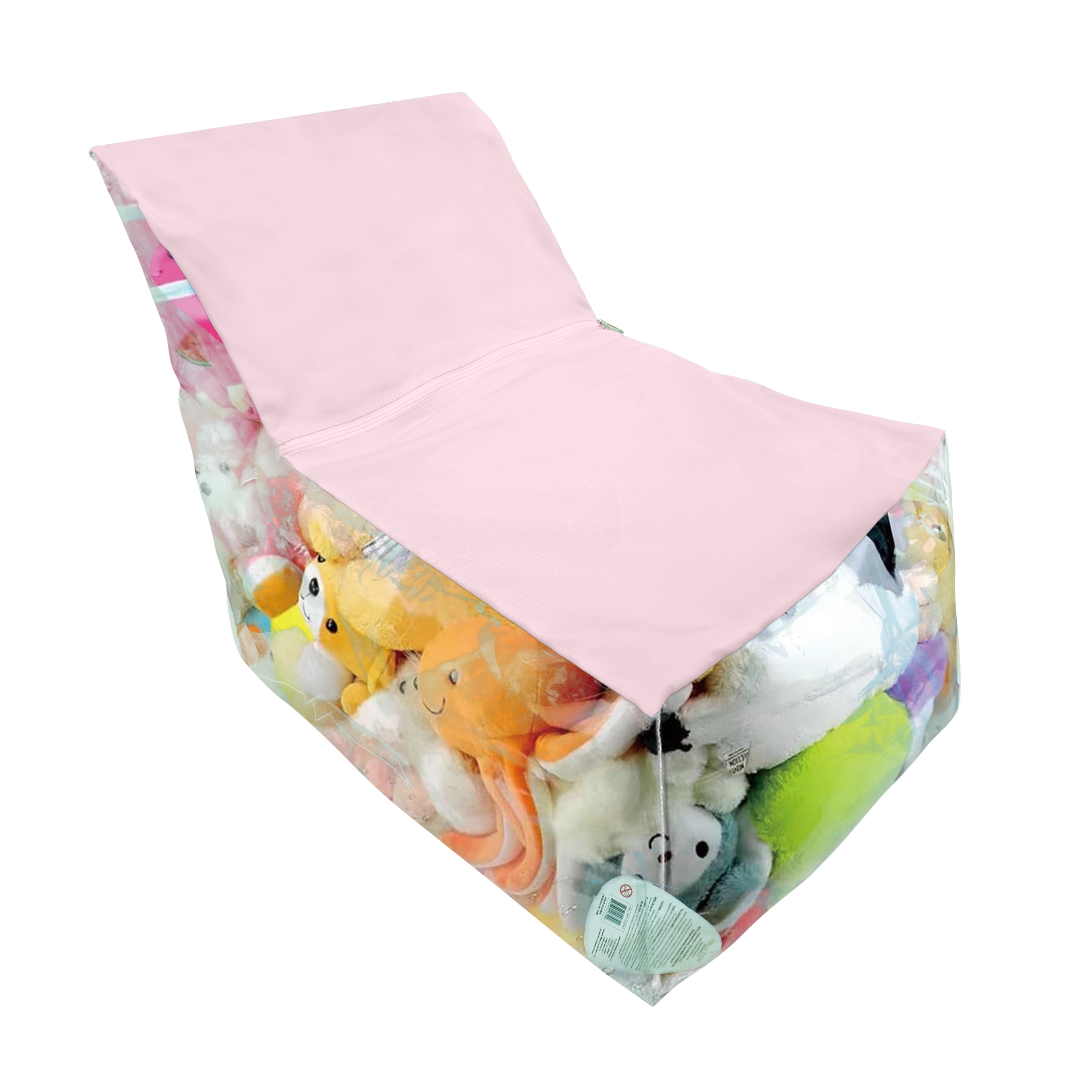 Stuffed Animal Storage Chair – Organize & Sit in One Cozy Spot! - Pink ...